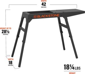 Blackstone Universal Griddle Stand with Adjustable Leg and Side Shelf ...