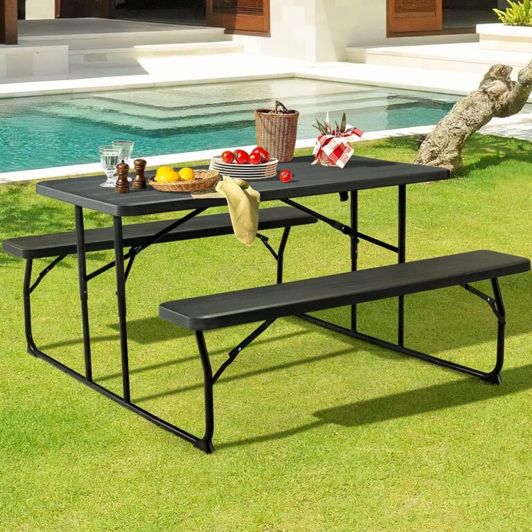 Sturdy 8ft Picnic Bench Heavy Duty Wood Picnic Table Furniture Leisure